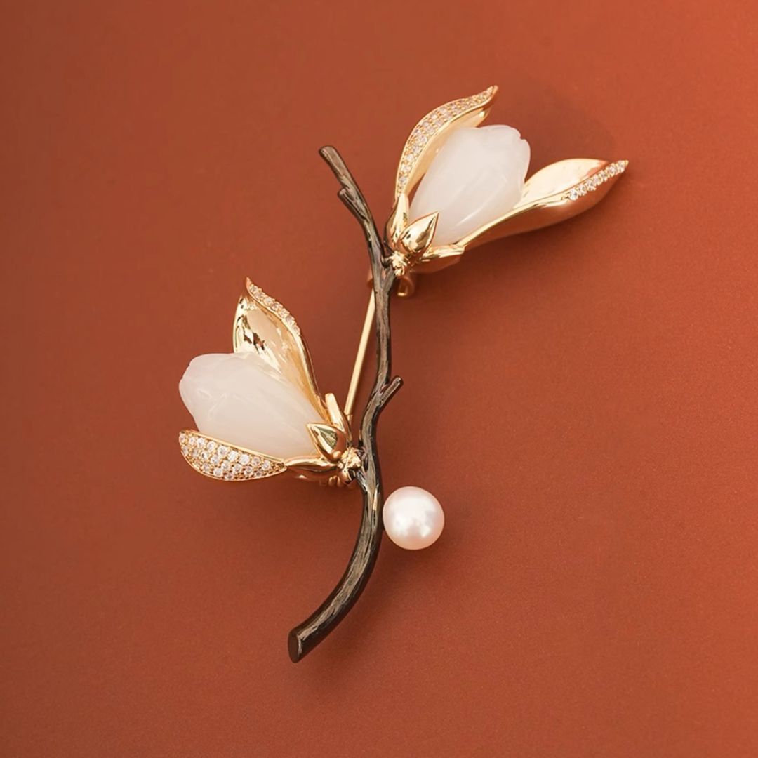 Magnolia Flower Brooch | The Chubby Paw