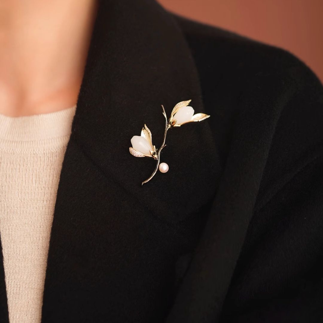 Magnolia Flower Brooch | The Chubby Paw