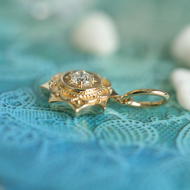 Octagram Golden Pendant Necklace | The Chubby Paw