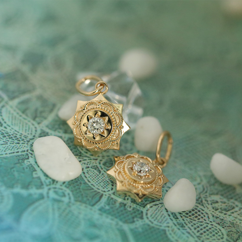 Octagram Golden Pendant Necklace | The Chubby Paw