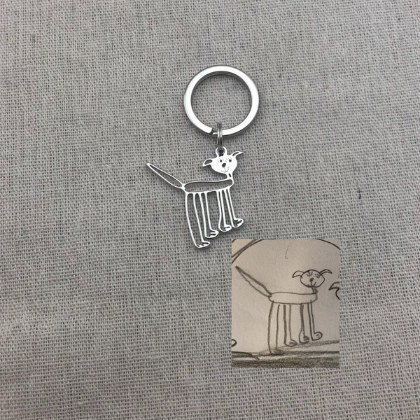 Personalized Kids Drawing Keychain | The Chubby Paw